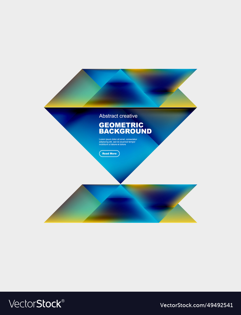 Gradient triangles abstract background Royalty Free Vector