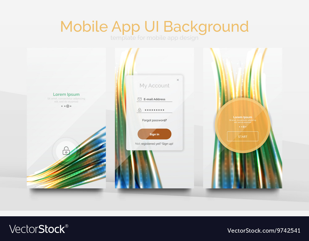 Mobile application interface background design Vector Image