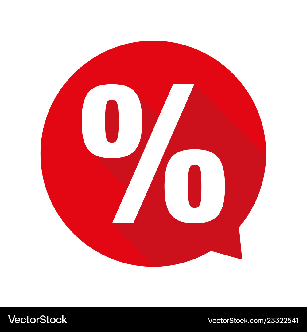 Percent sign label sale Royalty Free Vector Image