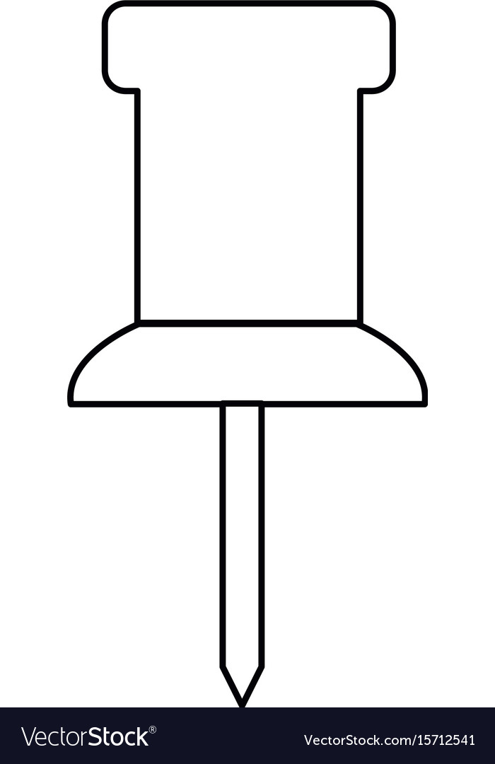 School push pin thumbtack side view Royalty Free Vector School push pin thumbtack side view Royalty Free Vector