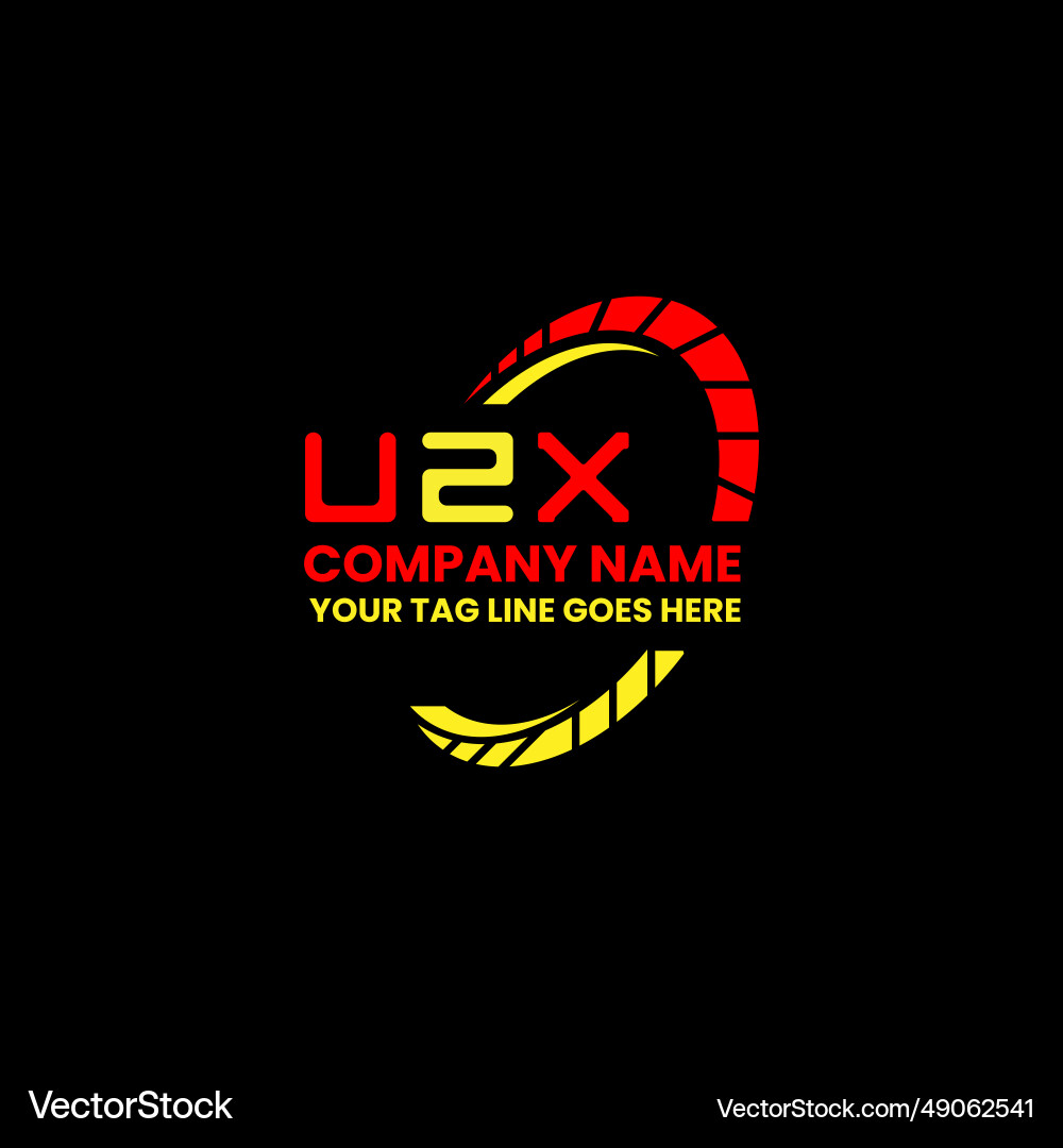 Uzx letter logo design simple and modern Vector Image