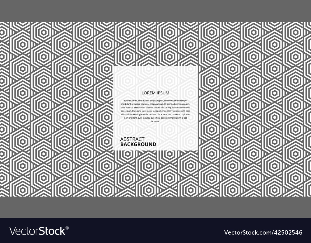 Abstract seamless diagonal hexagon lines pattern Vector Image