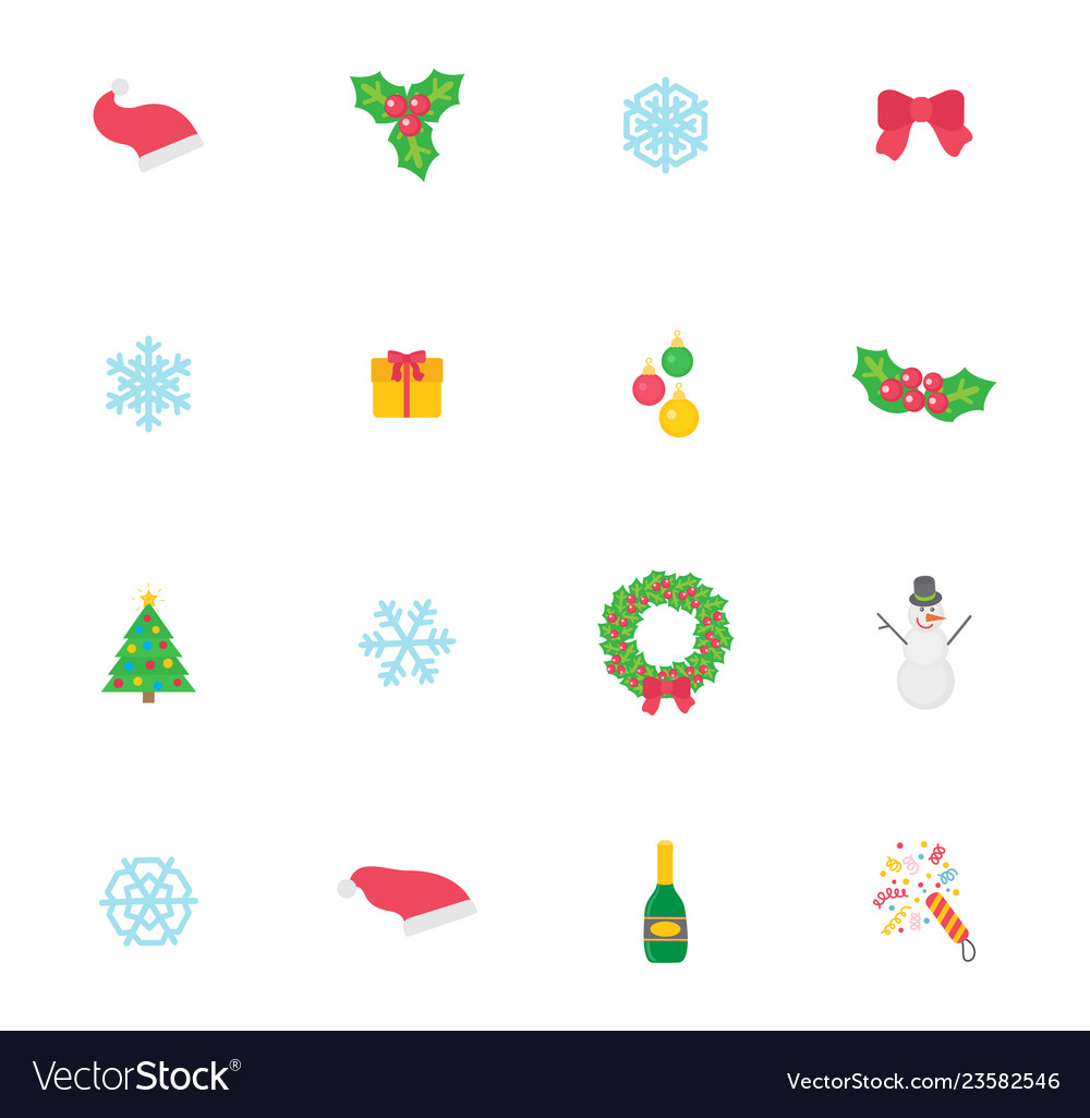 Christmas symbol and icons traditional items Vector Image