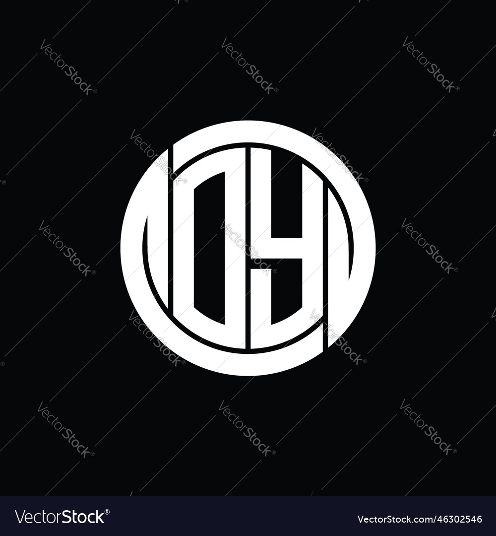 Dy logo monogram shield inside circle shape Vector Image