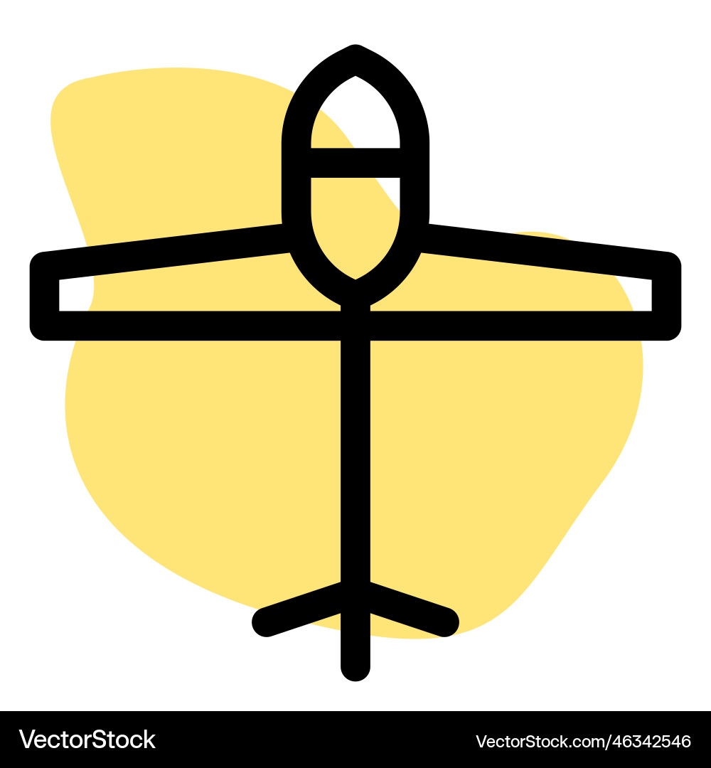 Glider or sailplane non-powered aircraft Vector Image