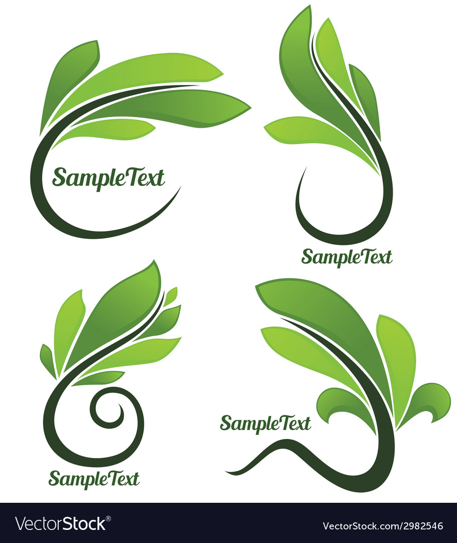 Leaves forms Royalty Free Vector Image - VectorStock