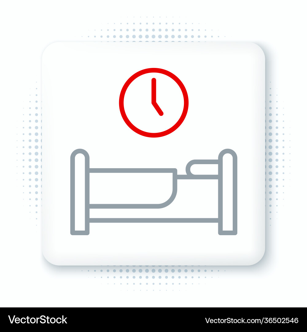 Line time to sleep icon isolated on white Vector Image