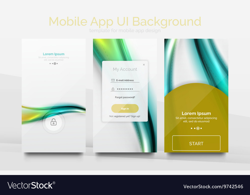 Mobile application interface background design Vector Image