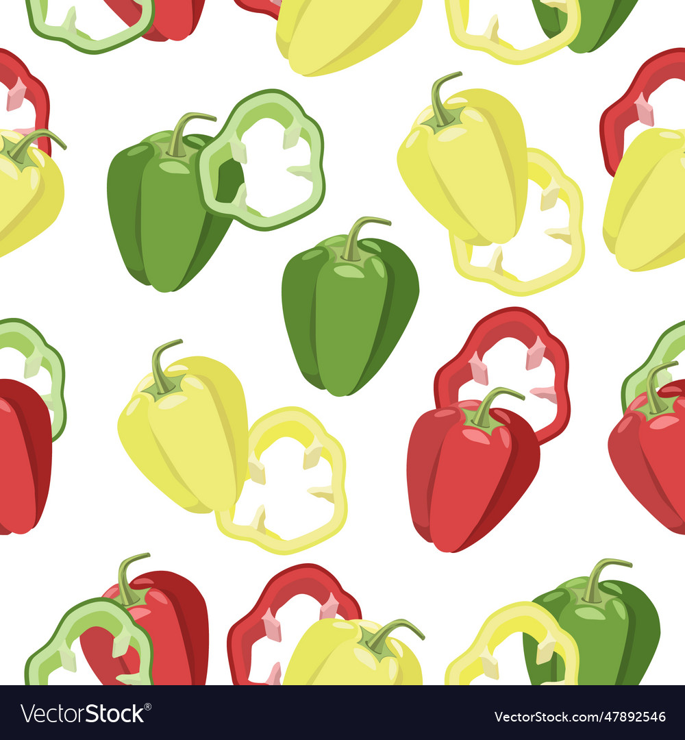 Seamless paprika pattern Royalty Free Vector Image