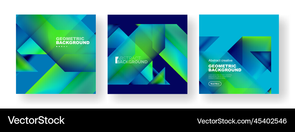 Set of abstract geometric poster Royalty Free Vector Image