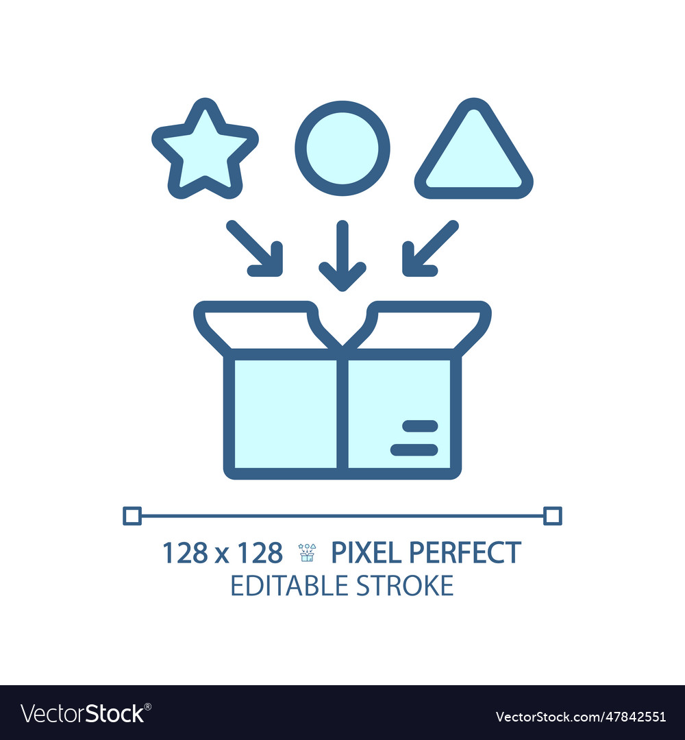 2d Customizable Iteration Linear Icon Royalty Free Vector 