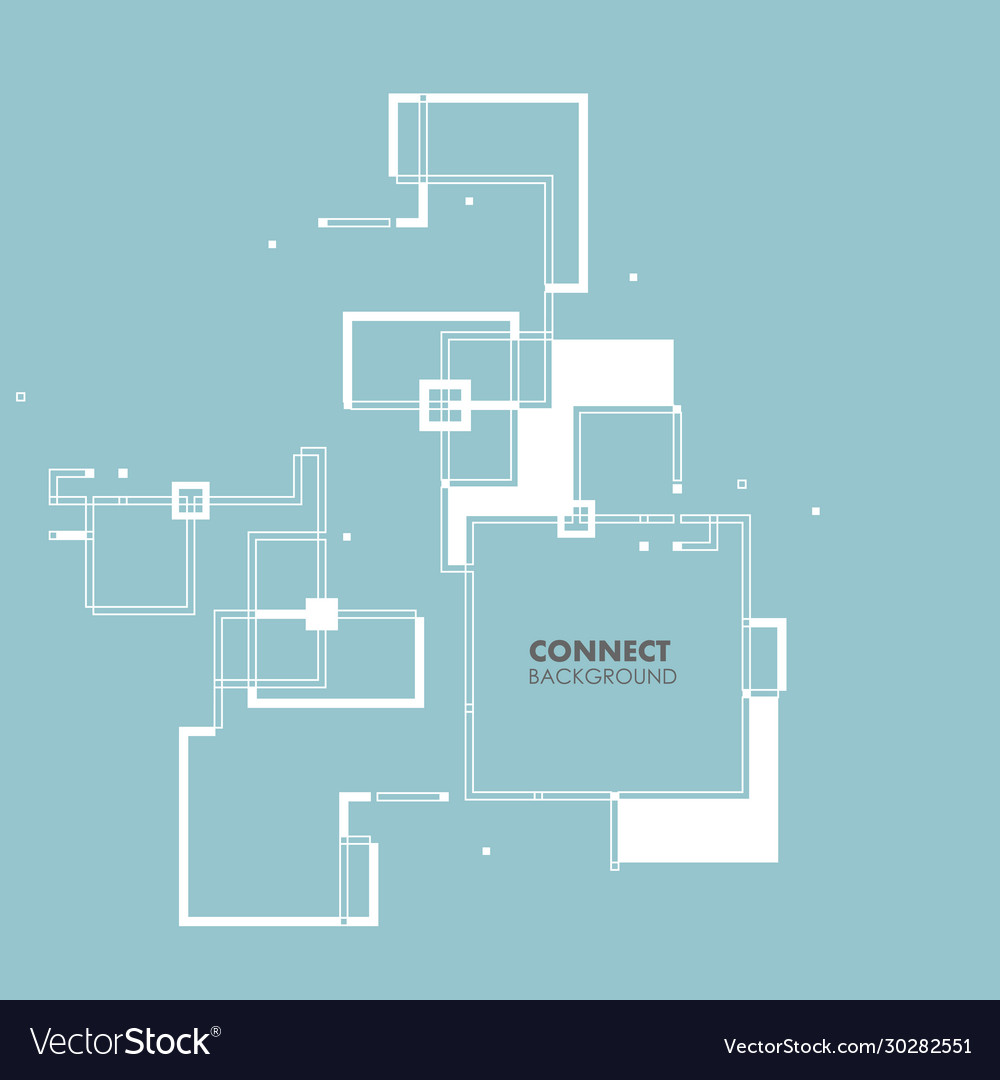Abstract architectural plan with simple elements Vector Image