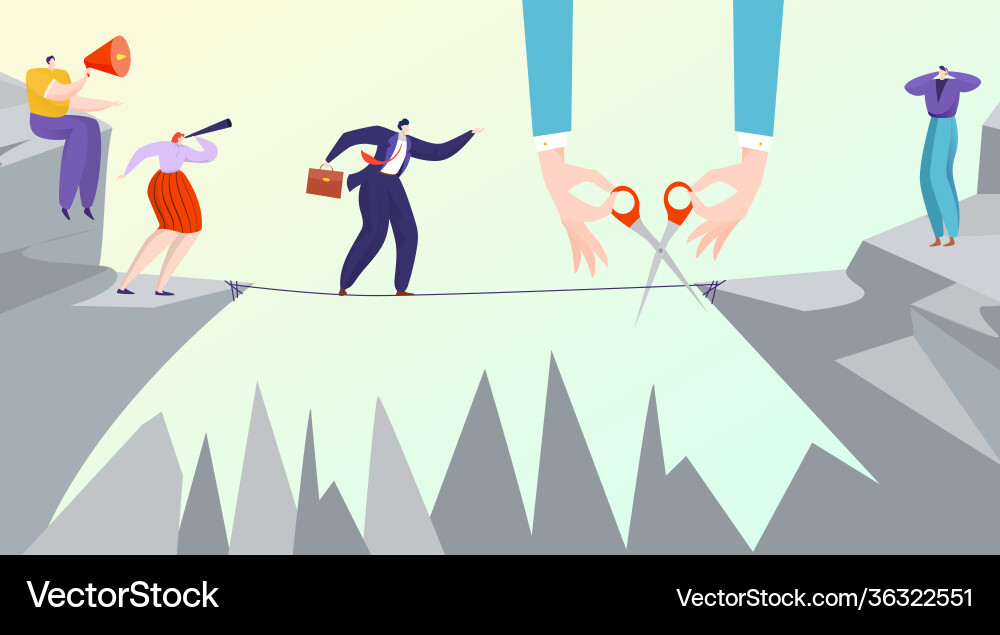 Business risks management concept businessman Vector Image