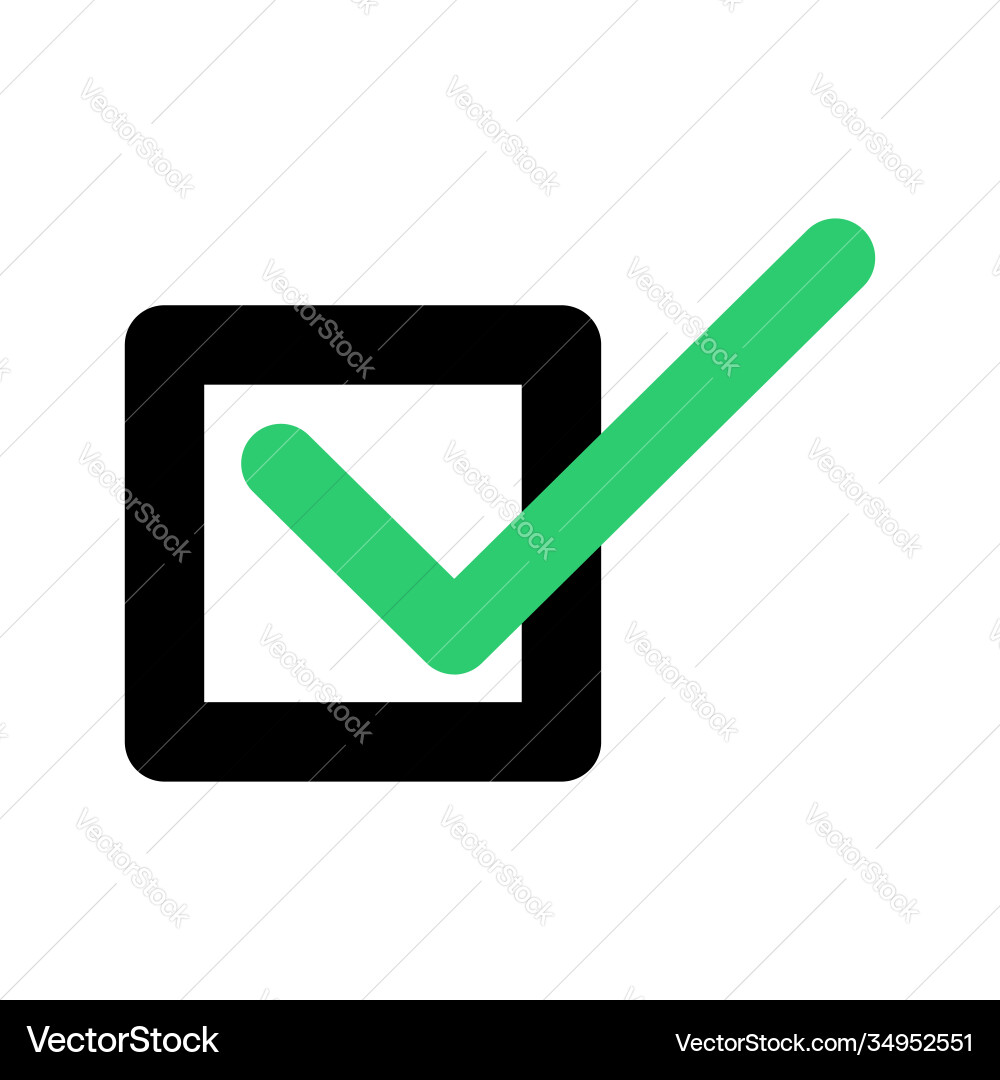 Check mark icon checkmark right symbol tick sign Vector Image
