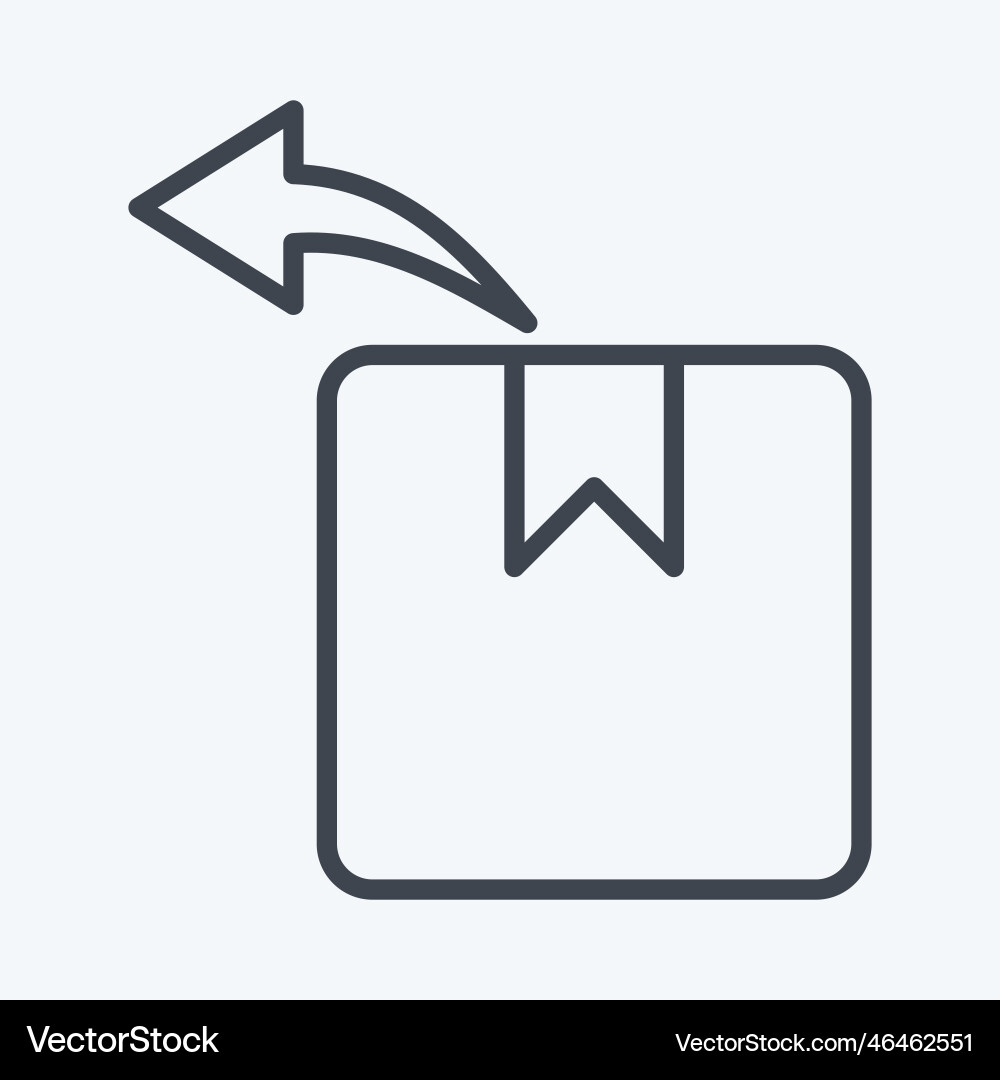 Icon returns related to black friday symbol Vector Image