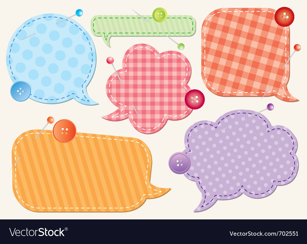 Set speech bubbles Royalty Free Vector Image - VectorStock