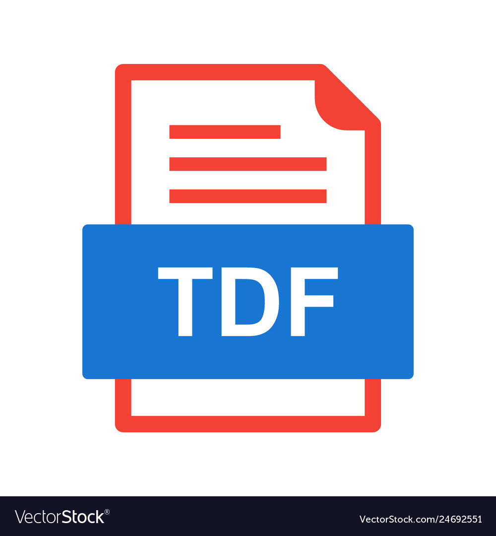 Tdf File Document Icon Royalty Free Vector Image