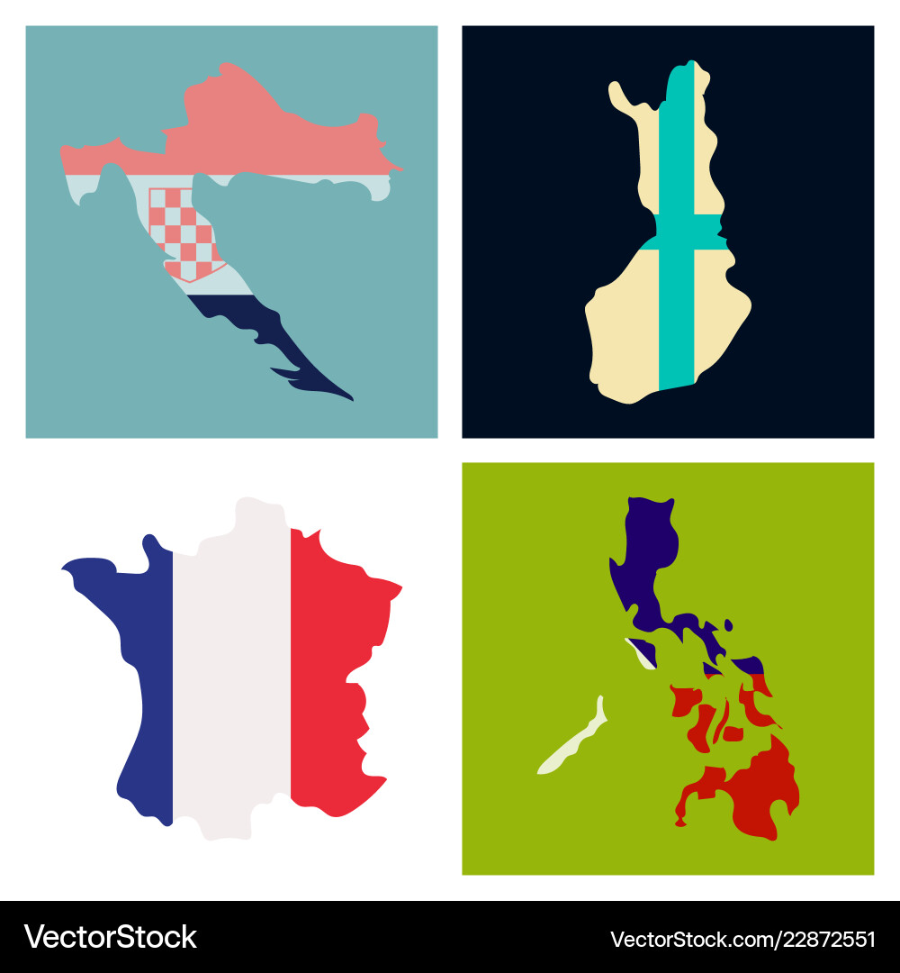 World map-countries in color on white background Vector Image