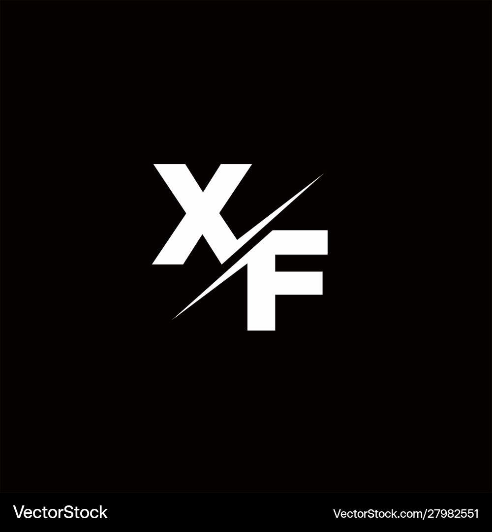 Xf logo letter monogram slash with modern Vector Image