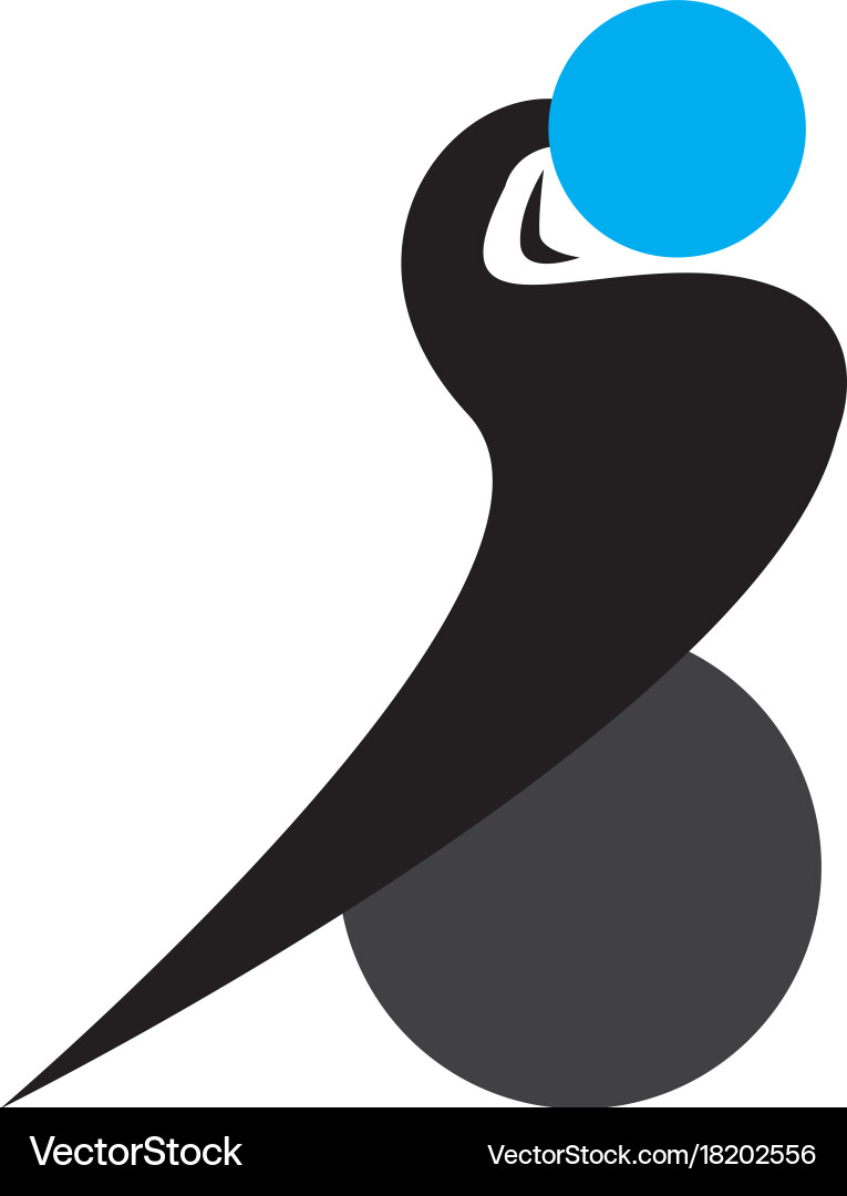 Abstract fitness icon Royalty Free Vector Image