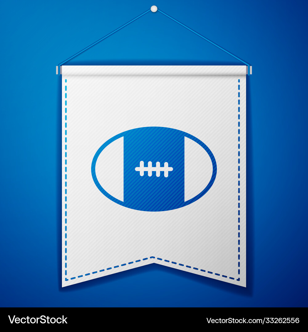 Blue rugby ball icon isolated on background Vector Image