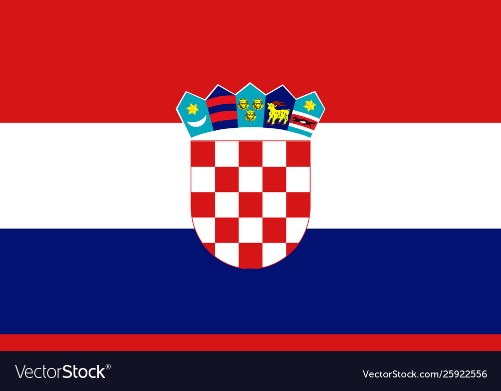 Croatian national flag official flag croatia Vector Image