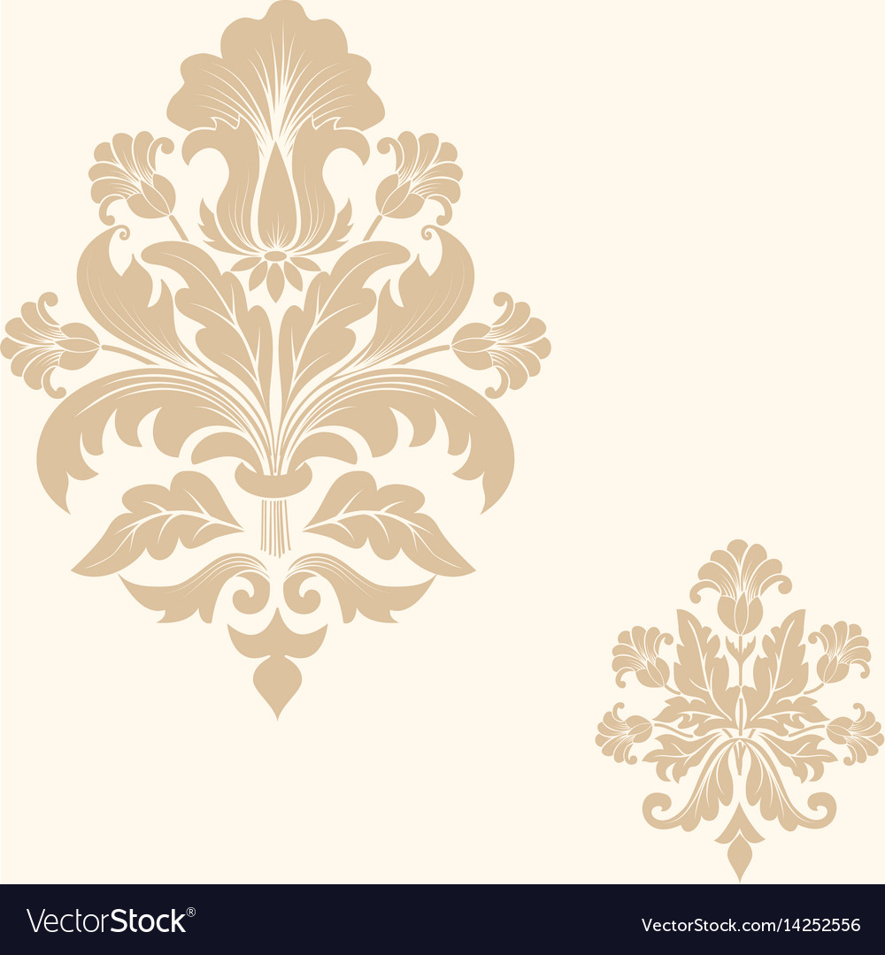 Damask seamless pattern element Royalty Free Vector Image