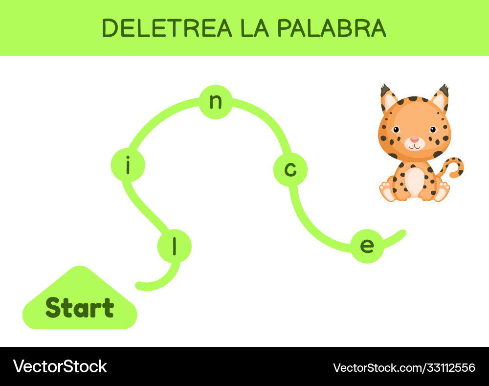 Deletrea la palabra - spell word maze Royalty Free Vector