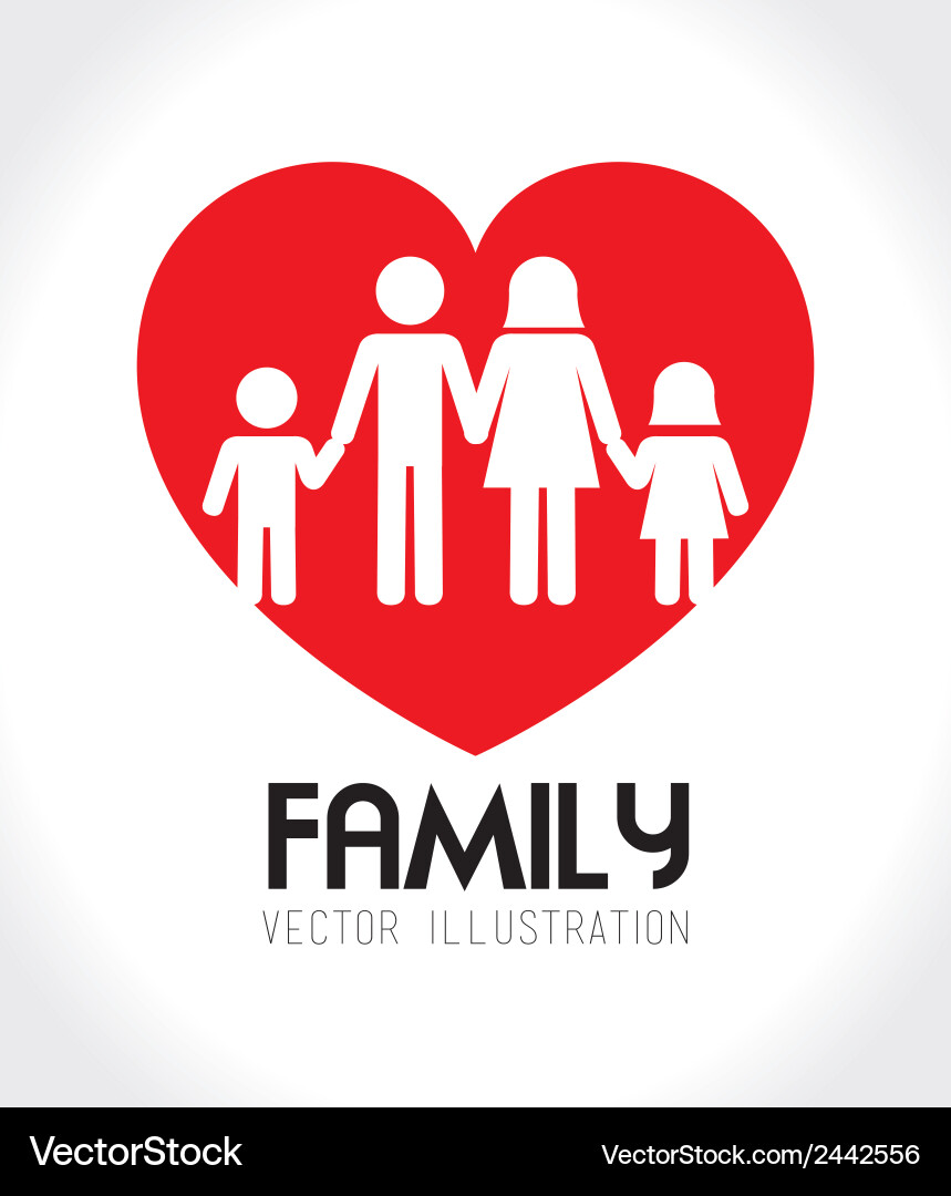 Family design over white background Royalty Free Vector