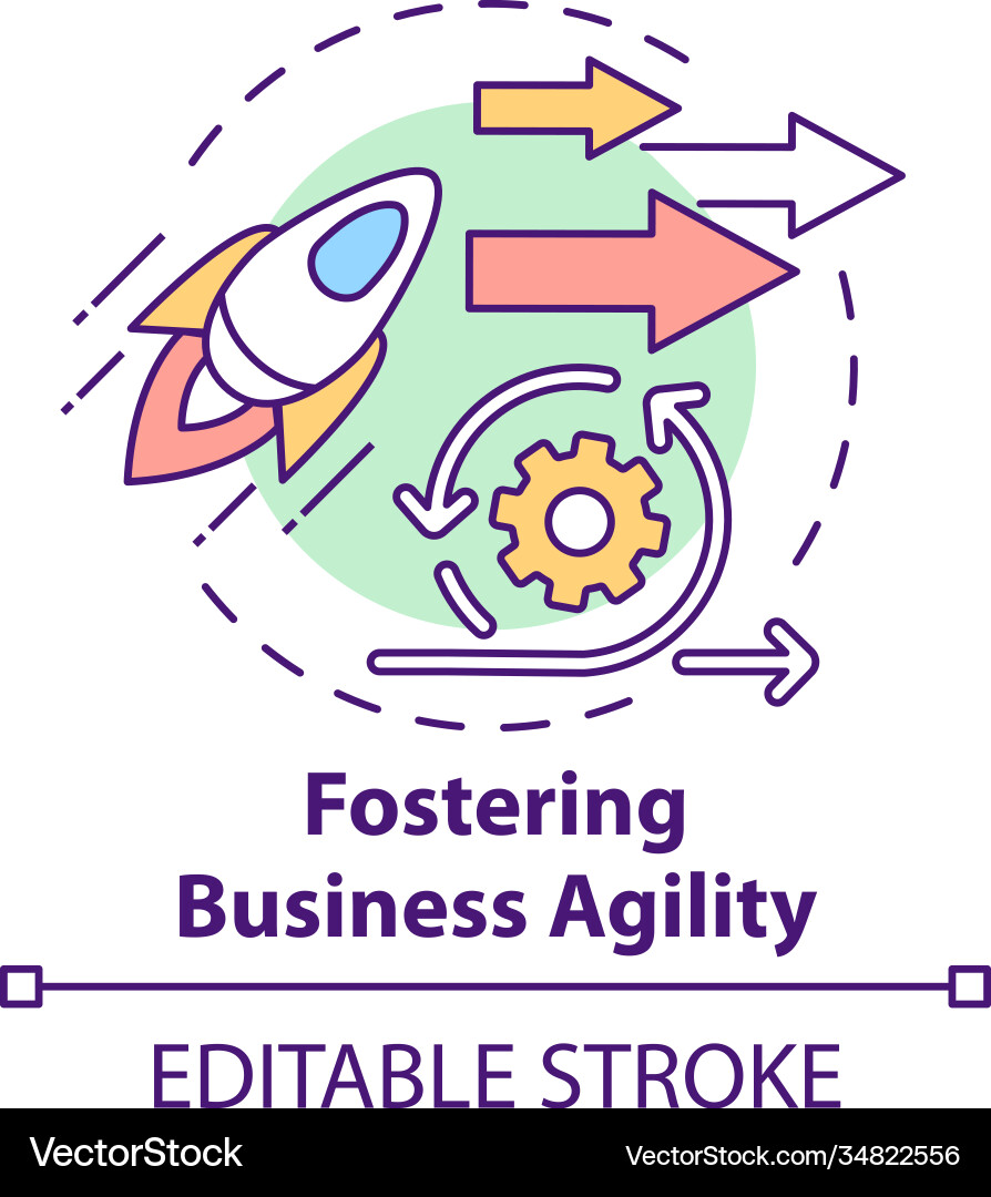 Fostering business agility concept icon Royalty Free Vector