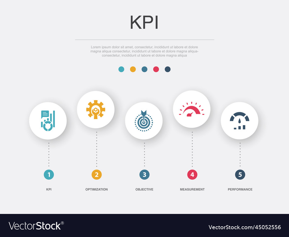 Kpi optimization objective measurement Royalty Free Vector