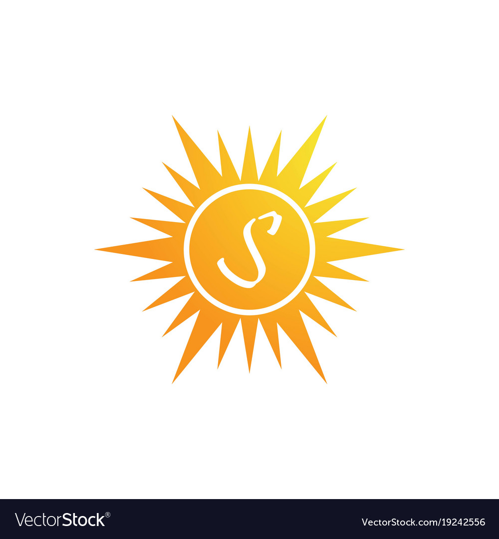 Sun logo Royalty Free Vector Image - VectorStock