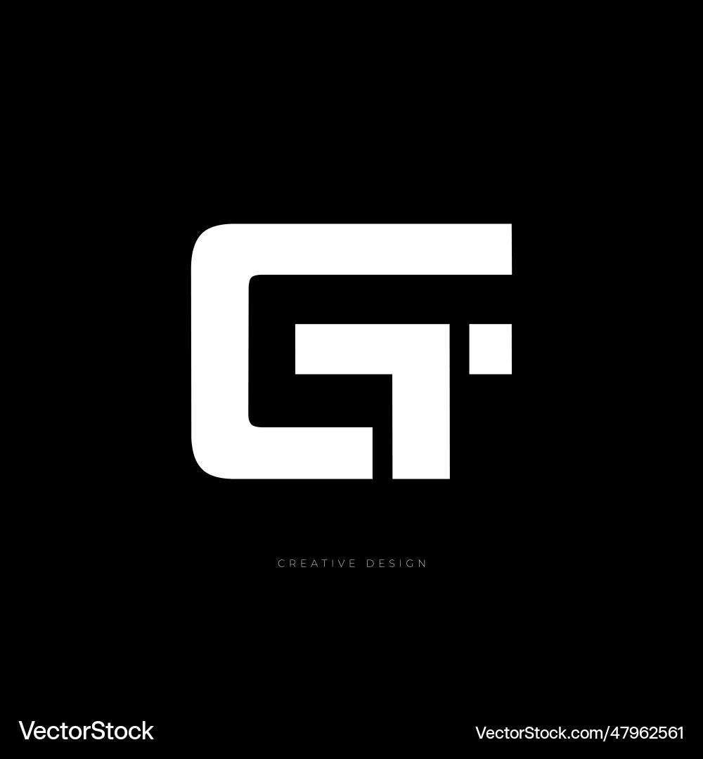 Cgt letter design branding logo Royalty Free Vector Image