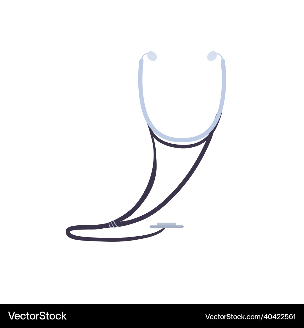 Flat cartoon medical device stethoscopetreatment Vector Image