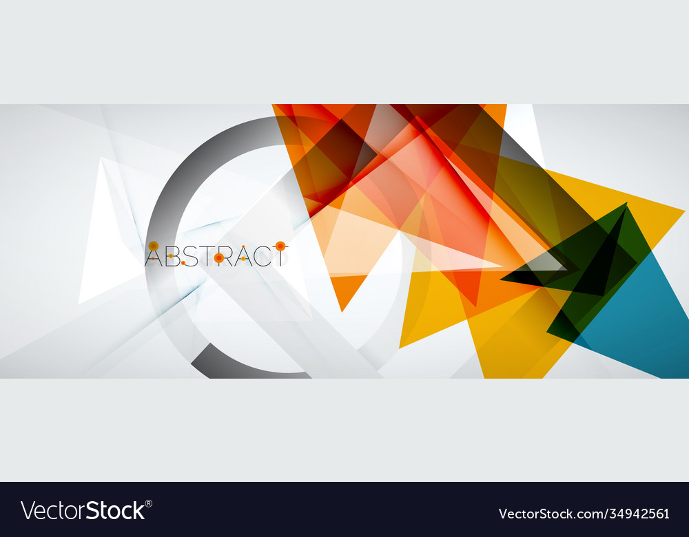 Geometric abstract background color triangle Vector Image