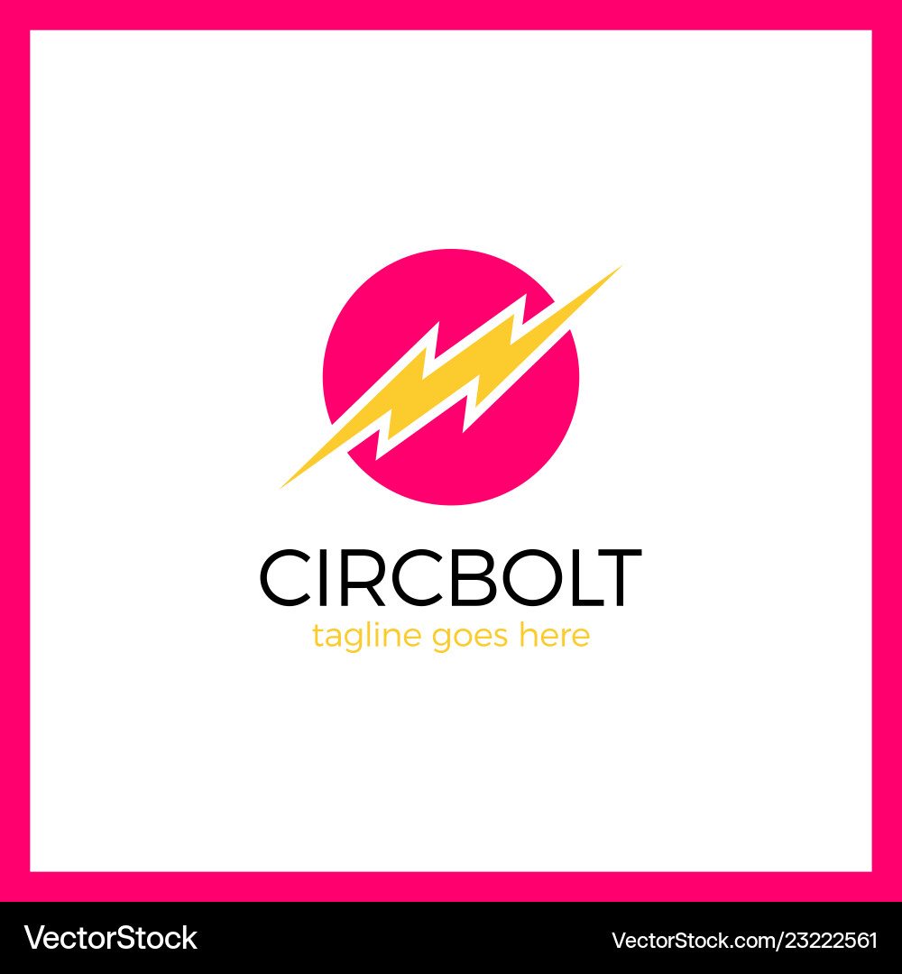 Lightning bolt minimal simple symbol creative Vector Image