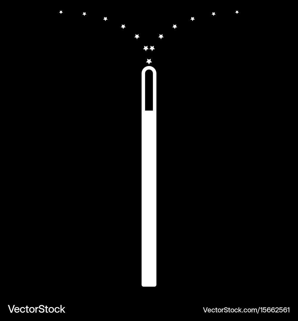 Magic wand the white color icon Royalty Free Vector Image