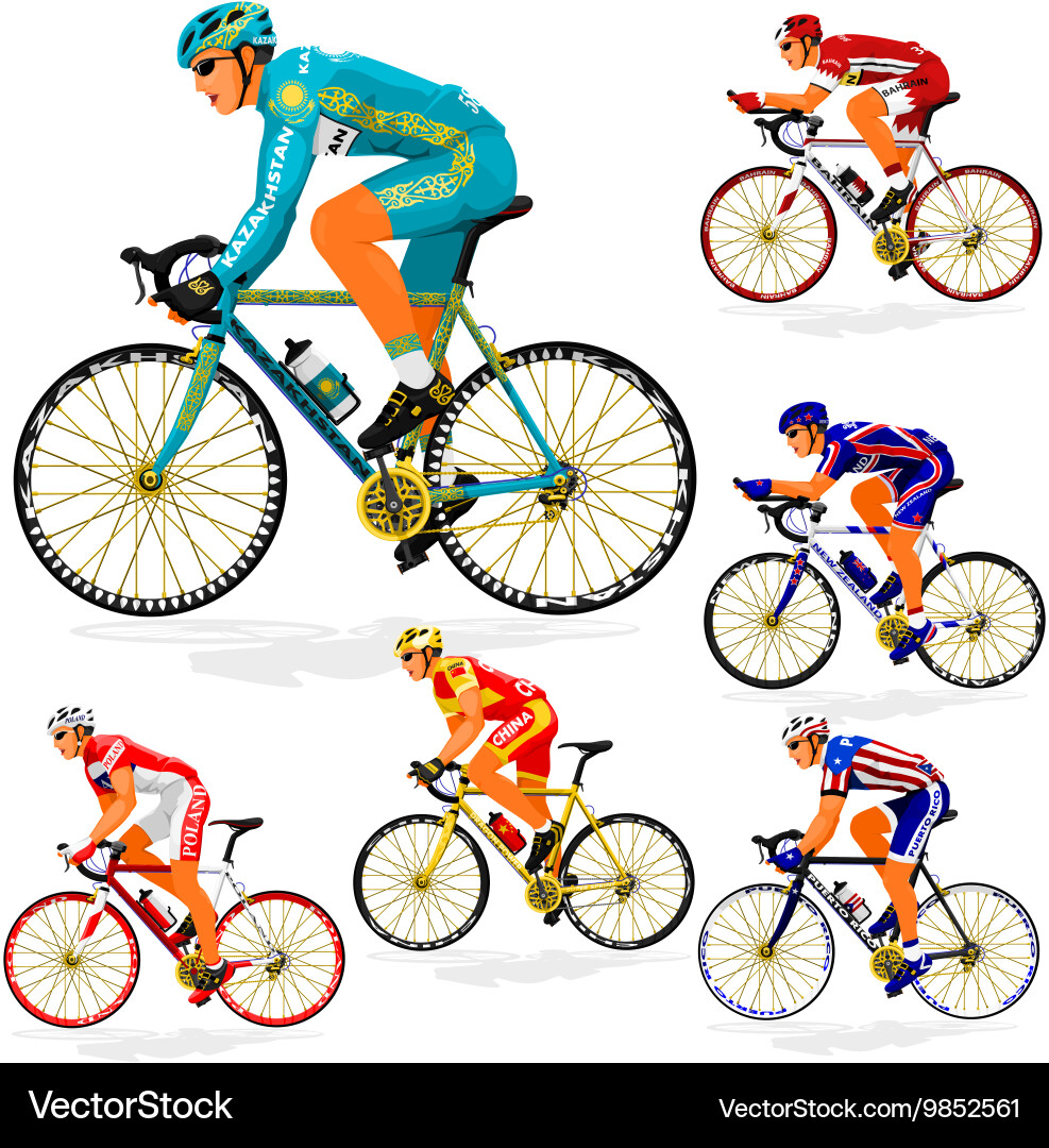 National cyclist 5 Royalty Free Vector Image - VectorStock