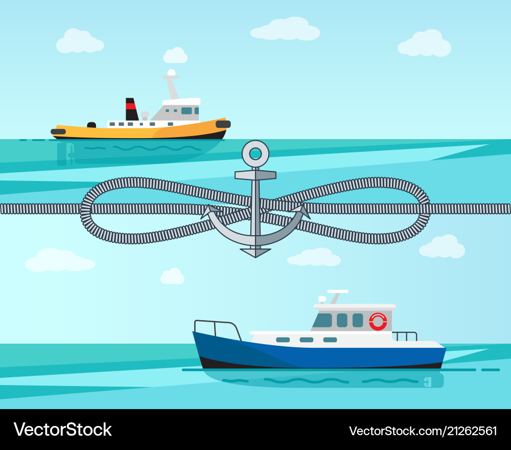 Sea transport color banner Royalty Free Vector Image