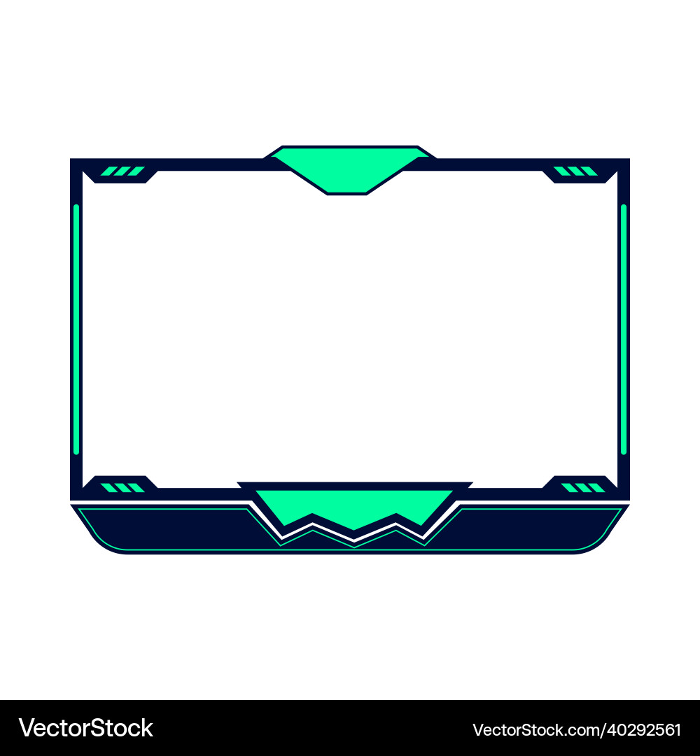 Streaming stylish overlay for live gamers design Vector Image