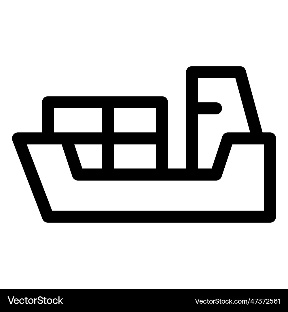 Use of freighter ship for cargo and goods Vector Image
