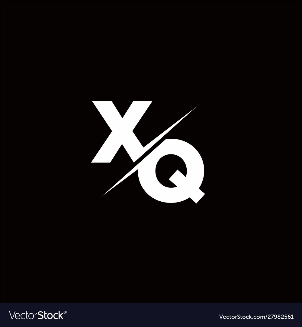 Xq logo letter monogram slash with modern Vector Image