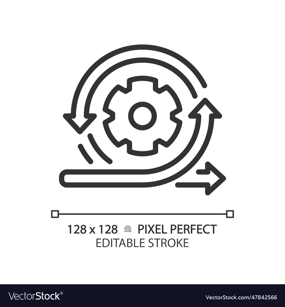 2d Customizable Agile Development Linear Icon Vector Image