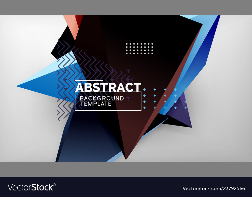 Abstract color triangles geometric background Vector Image