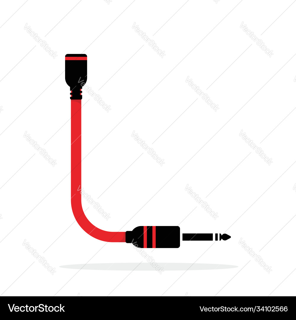 Alphabet l letter logo formed jack cable Vector Image