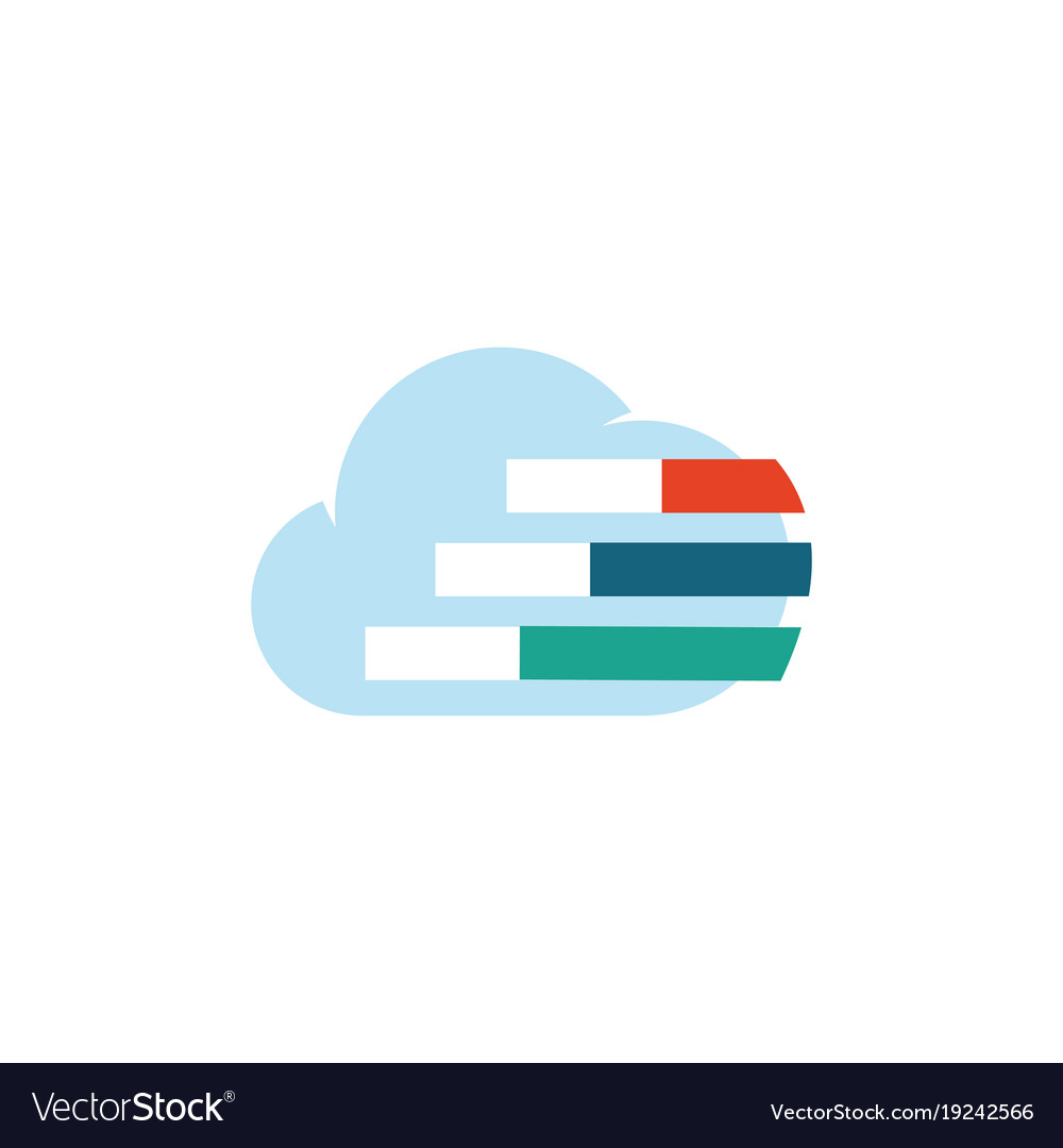 Cloud data logo Royalty Free Vector Image - VectorStock