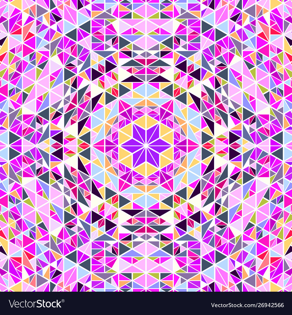 Colorful abstract round tiled triangle mosaic Vector Image