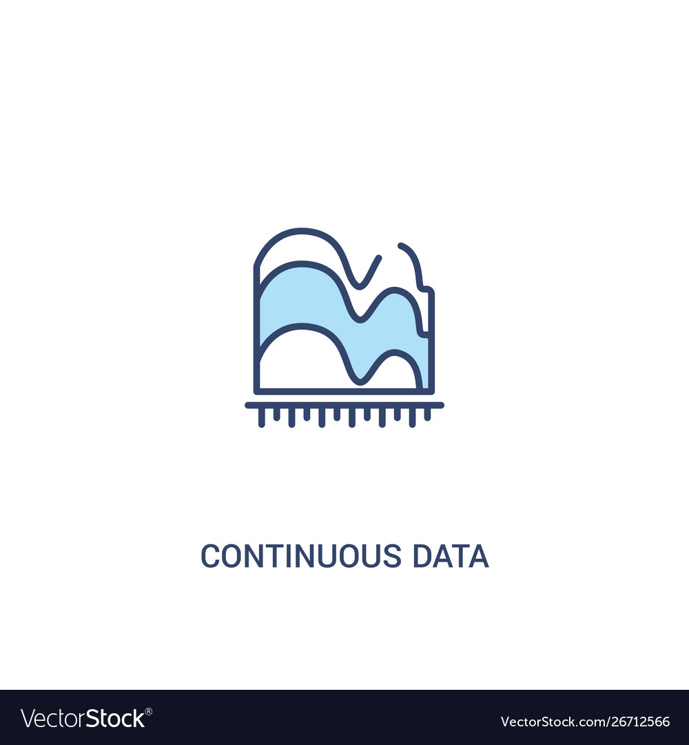 Continuous data graphic wave chart concept 2 Vector Image