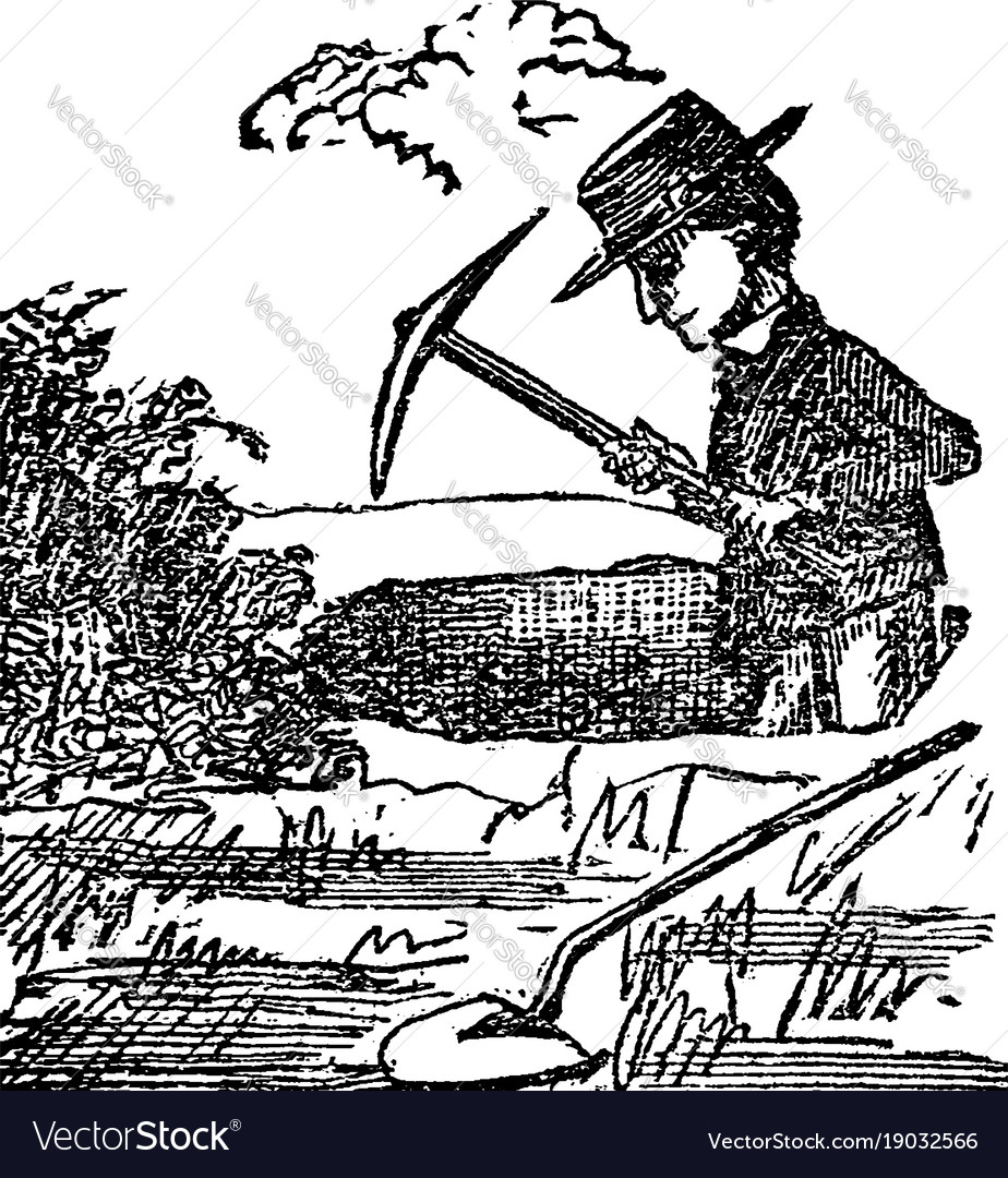 Dig vintage Royalty Free Vector Image - VectorStock