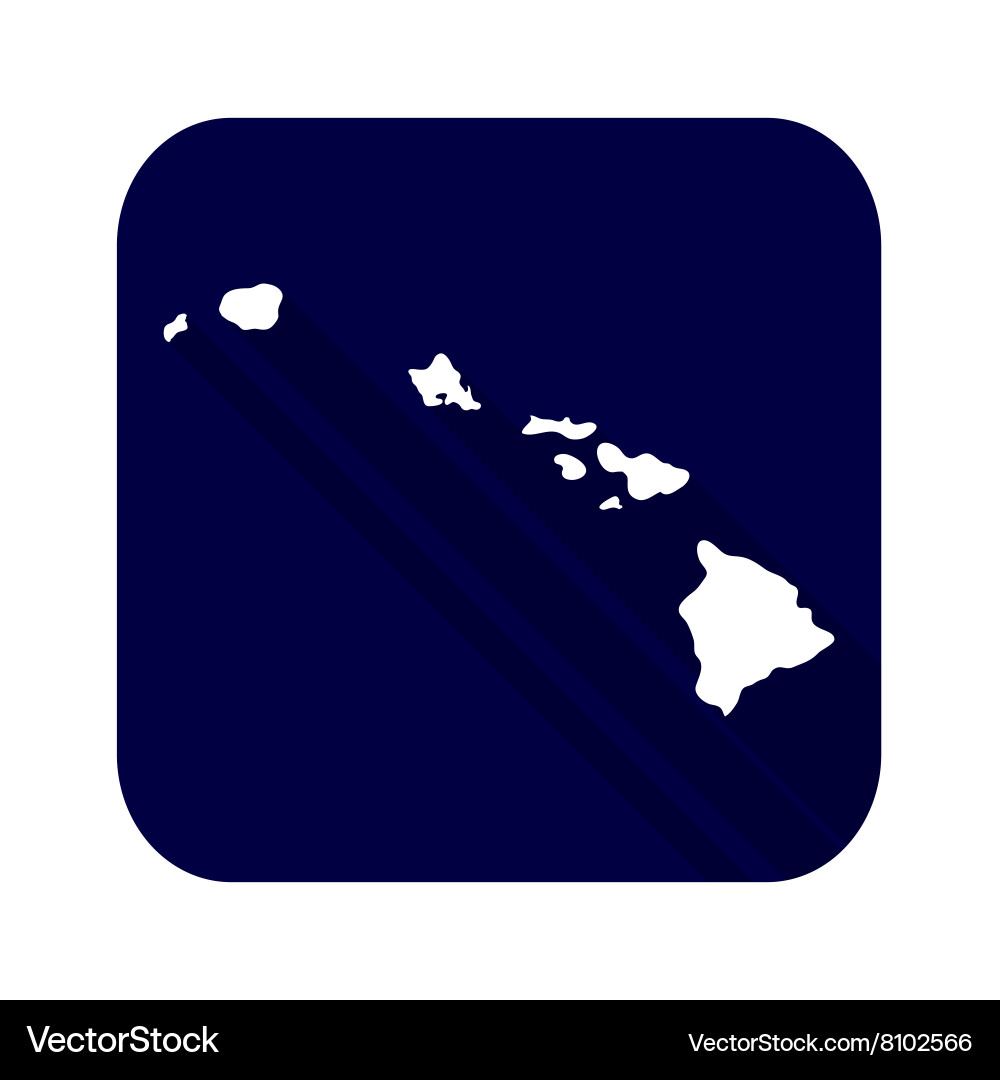 Map of the us state hawaii Royalty Free Vector Image